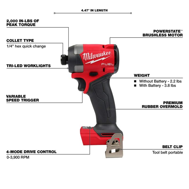 MILWAUKEE M18 FUEL™ 1/4" Hex Impact Driver | West Marine