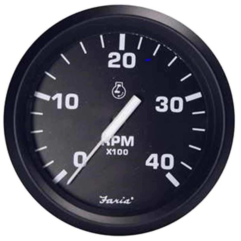 FARIA INSTRUMENTS 4" 4000 rpm Diesel Tachometer, Mag Pickup | West Marine