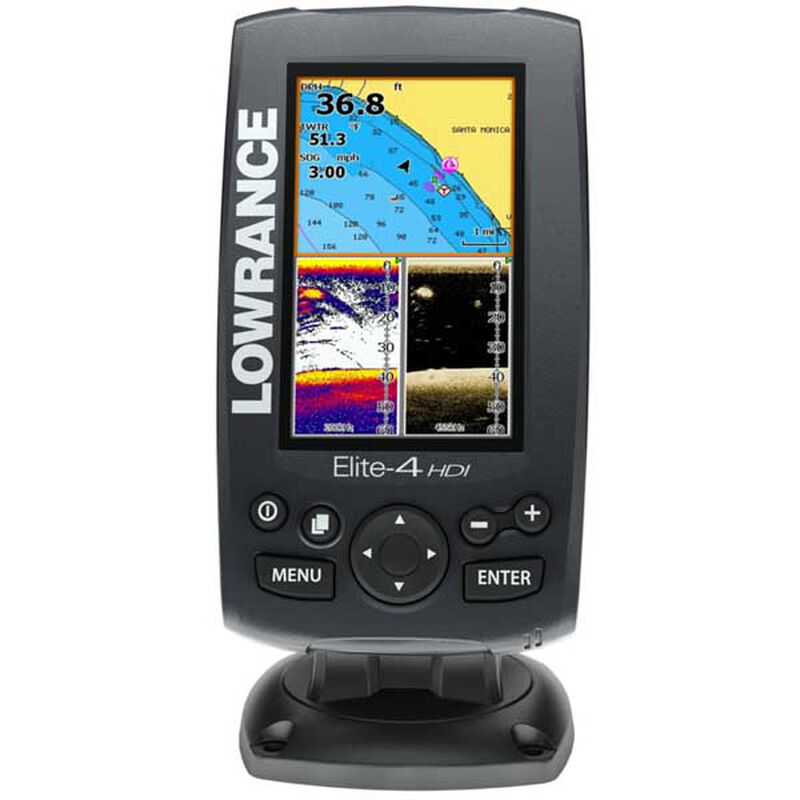 LOWRANCE Elite-4 HDI Gold Fishfinder/Chartplotter Combo with No ...