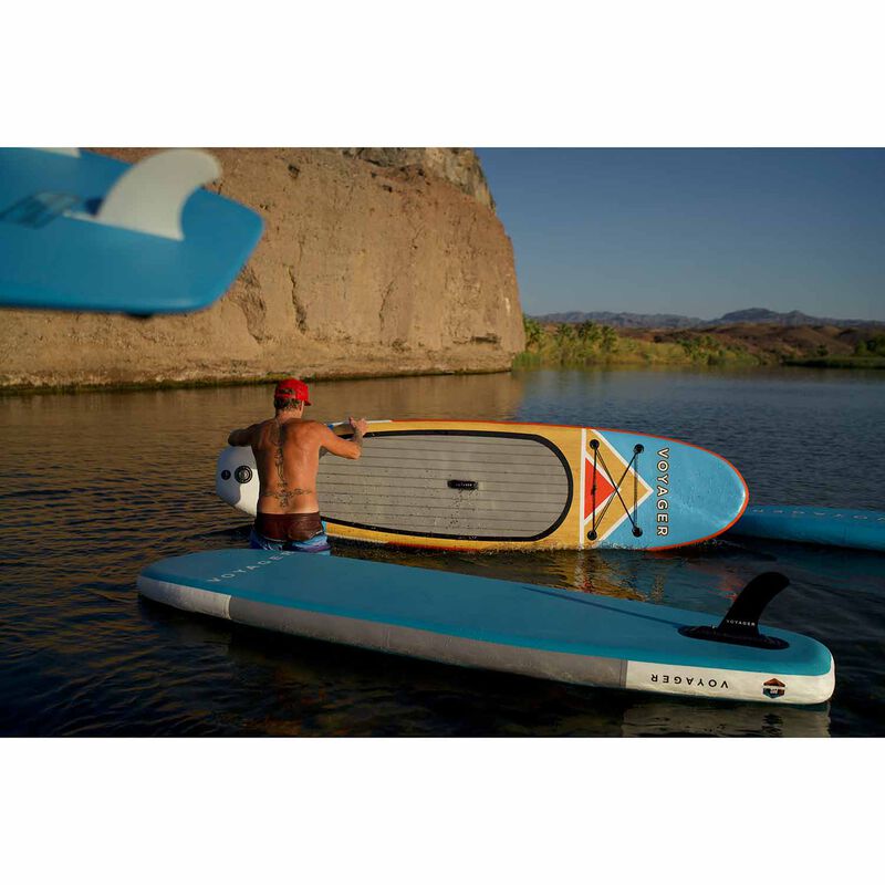 VOYAGER 10'10" Wood Blue Inflatable Stand-Up Paddleboard Package | West ...