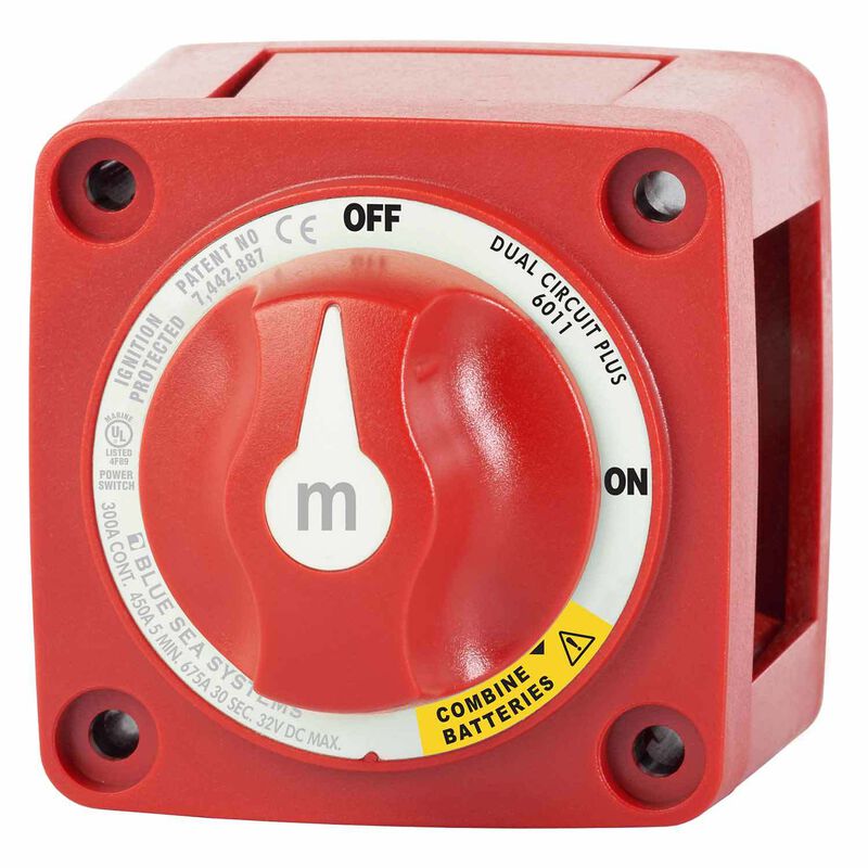 BLUE SEA SYSTEMS m-Series Dual Circuit Plus Battery Switch | West Marine