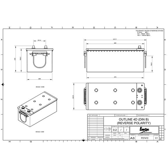 ODYSSEY 4D AGM Battery 170Ah Dual Purpose