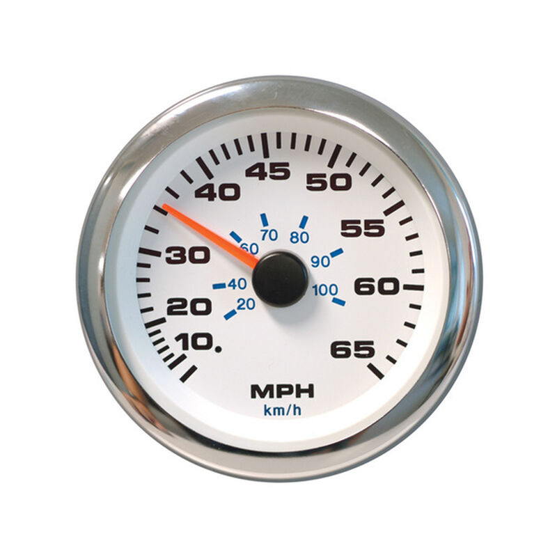 White Premier Pro Series Speedometer, 65 mph, Head Only | West Marine