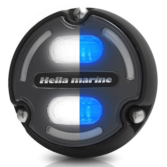 HELLA MARINE Apelo A2 Aluminum White/Blue Underwater Light, Black ...