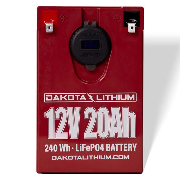 Dakota Lithium 12V 20Ah LiFePO4 Battery with USB Ports