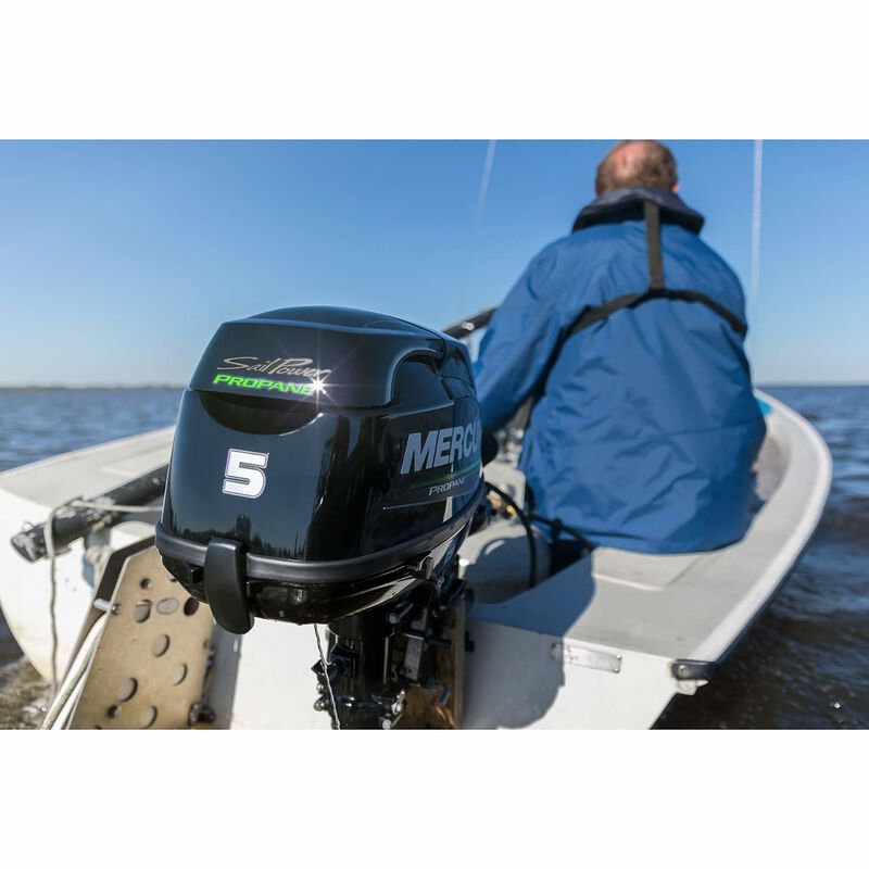 MERCURY MARINE 5hp Propane Sail Power Outboard, 20" Shaft | West Marine