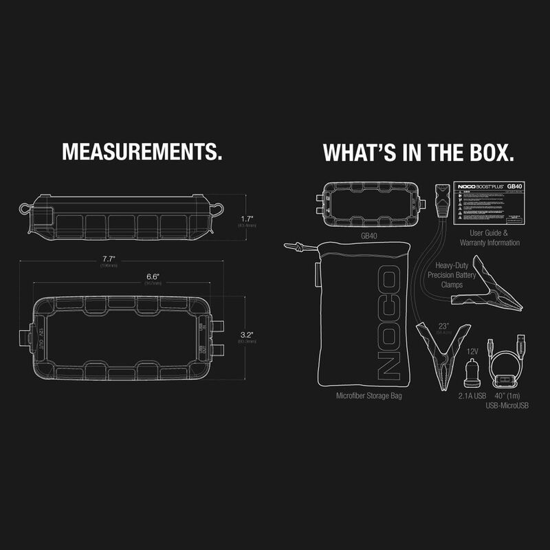 THE NOCO COMPANY Noco Boost Plus GB40 Ultrasafe Lithium Jump Starter ...