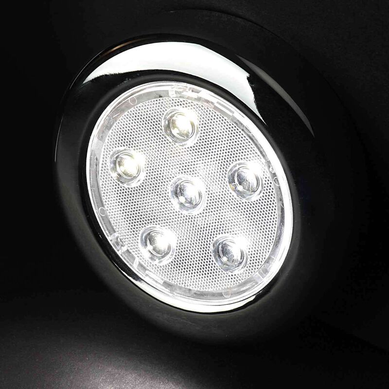 SEAVOLT Stainless Steel Surface-Mount 4" LED Light with Switch, White ...