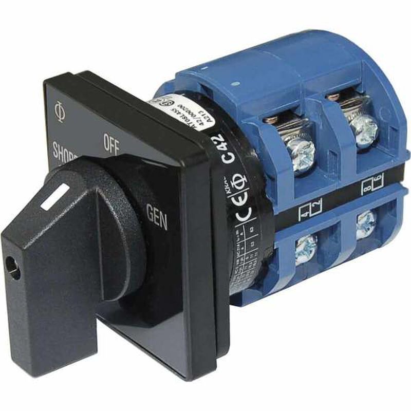 BLUE SEA SYSTEMS 65A Rotary Source Selector, OFF + 2 Position, 2 Poles ...