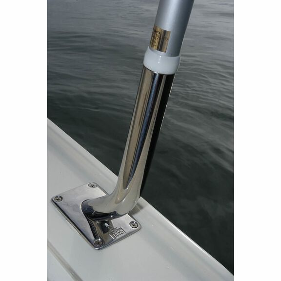 TACO MARINE Gunnel Mount Striker Base, 1 1/2" Outrigger Diameter