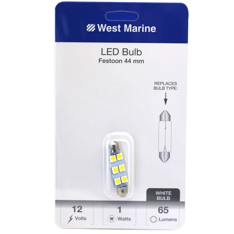 WEST MARINE Festoon 44mm LED Bulb, White | West Marine