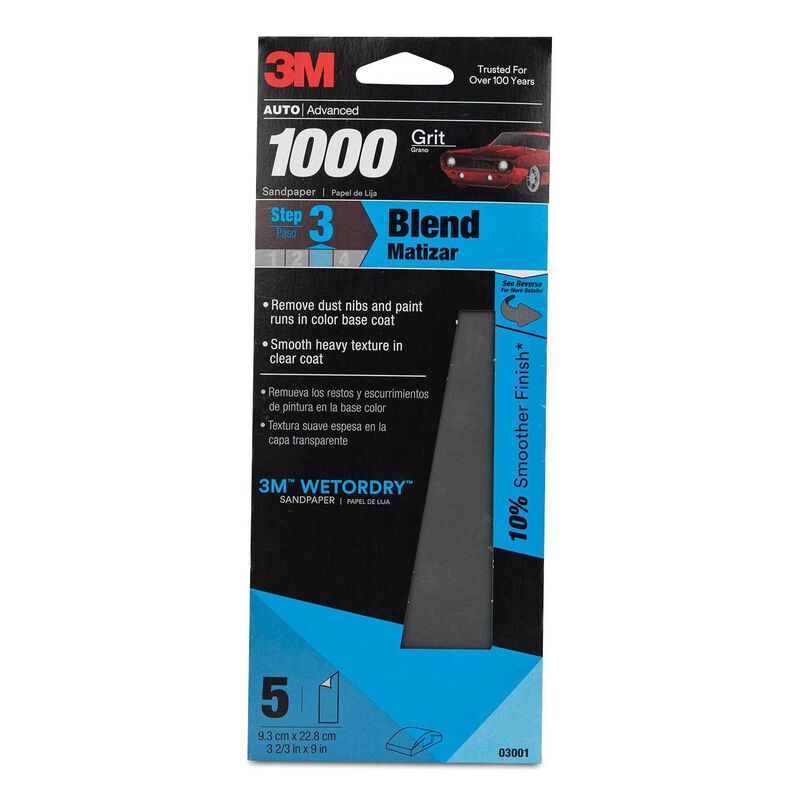 3M Wetordry™ Automotive Sandpaper, 1000 Grit | West Marine