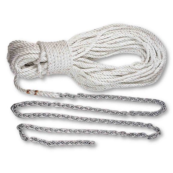 Lewmar Anchor Rode – 15' Chain with 150' Three-Strand Line