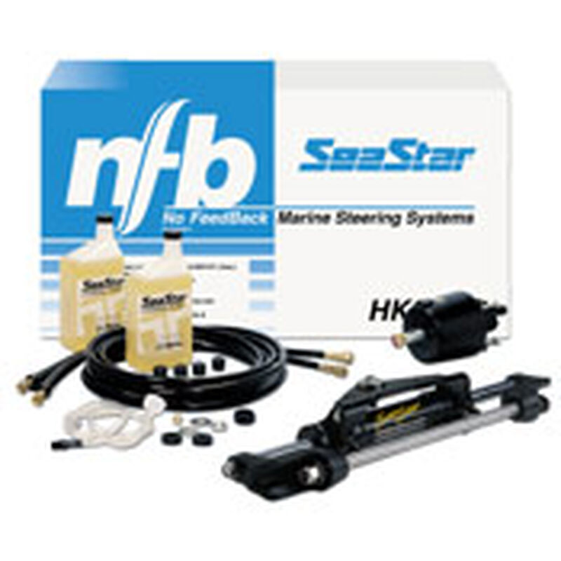 SeaStar 1.7 Front-Mount Outboard Hydraulic Steering Kit with 24' Hoses ...