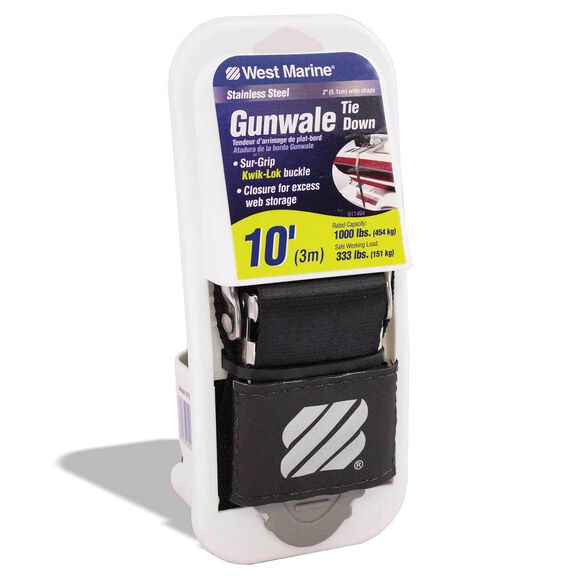 WEST MARINE 2" x 10' Stainless Steel Kwik-Lok Gunwale Tie-Down