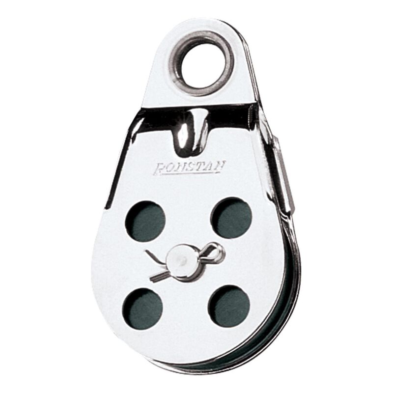 RONSTAN Single Wire Block, Ferrule Eye with 1 3/4" Sheave Dia., 5/32 ...