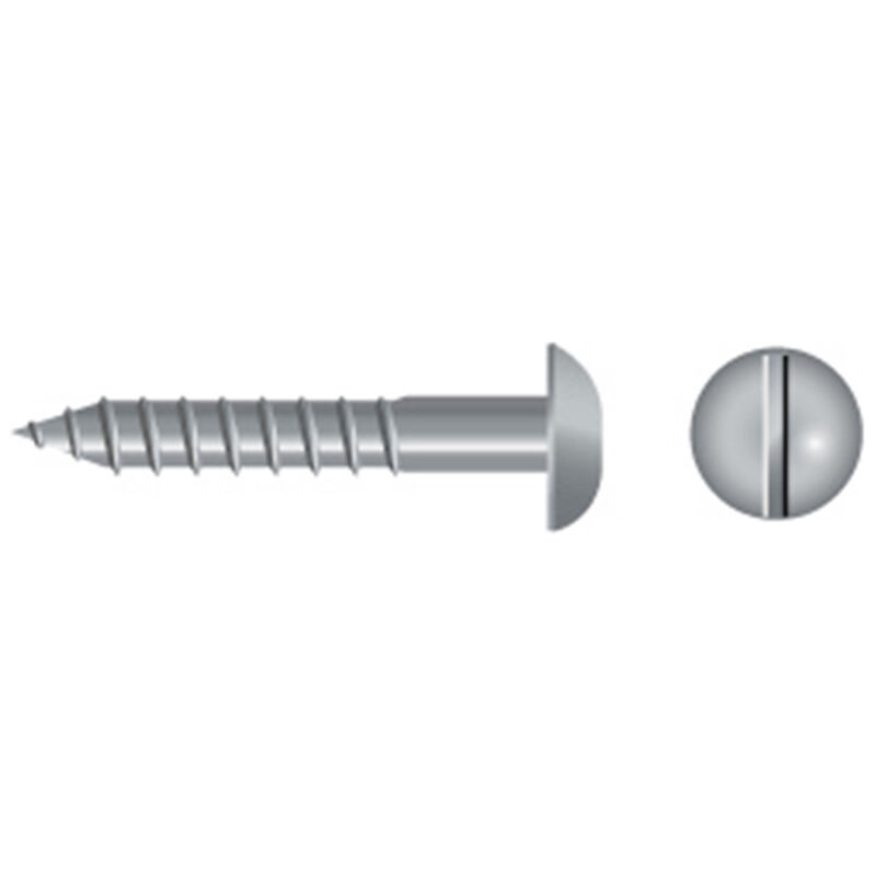 FASCO FASTENER #8 X 3/4" Stainless Steel Slotted Round-Head Wood Screws ...