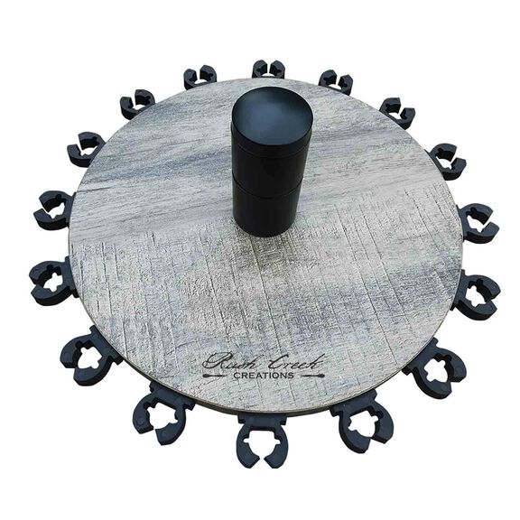 RUSH CREEK CREATIONS Driftwood 16 Round Rod Rack