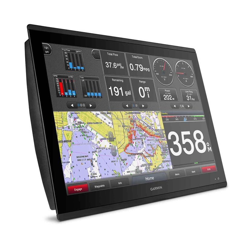 GARMIN GPSMAP® 8624 Multifunction Display with BlueChart g3 Charts ...