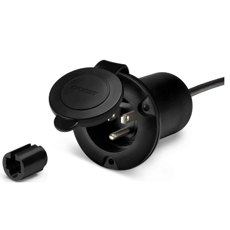 MARINCO Universal AC Inlet Plug Holder, Black | West Marine