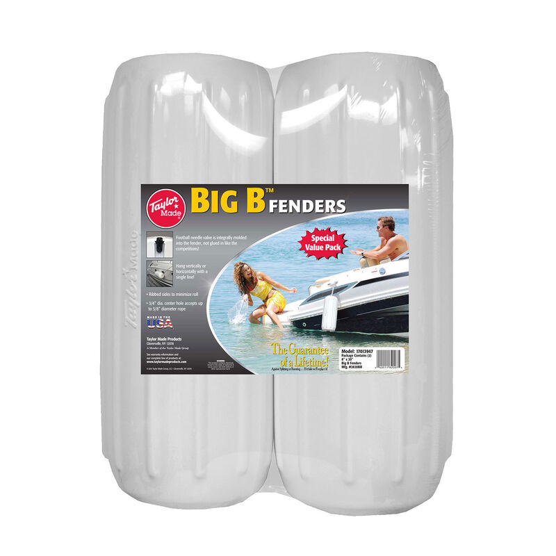 TAYLOR MADE 8" X 20" Big B™ Fender 2-Pack, White | West Marine