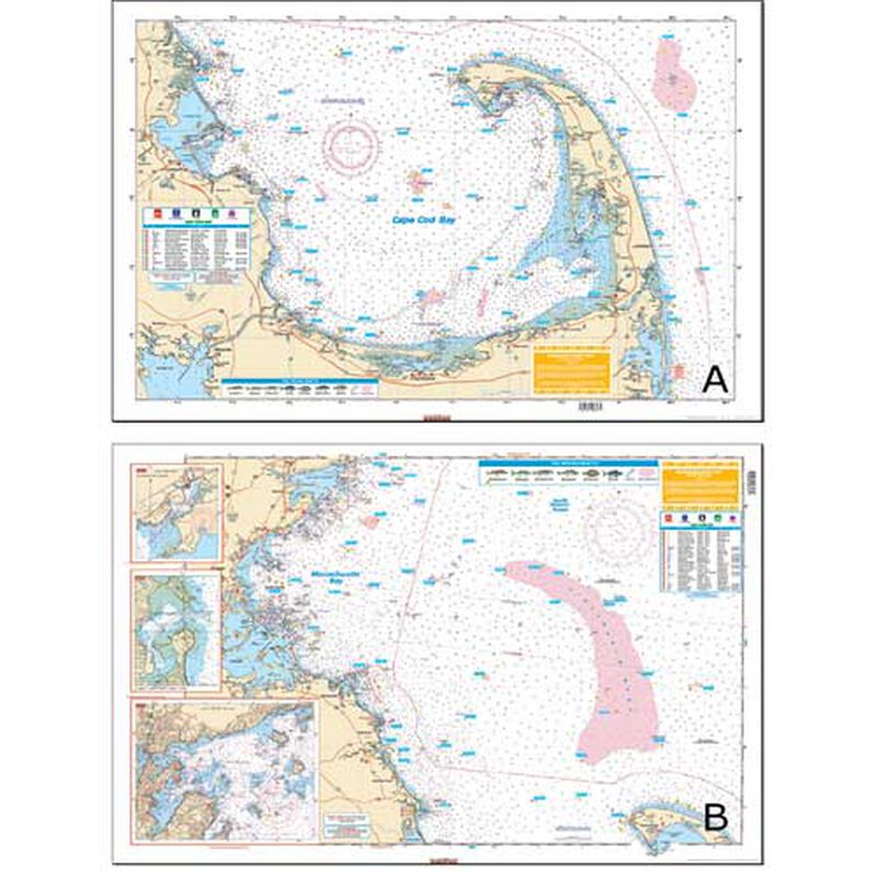 WATERPROOF CHARTS Cape Cod & Massachusetts Bays Fishing Chart | West Marine
