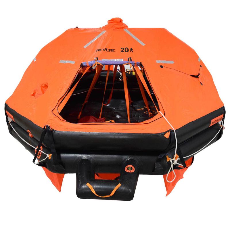REVERE SURVIVAL USCG/SOLAS Davit Launched, 20-Person Life Raft, A Pack ...