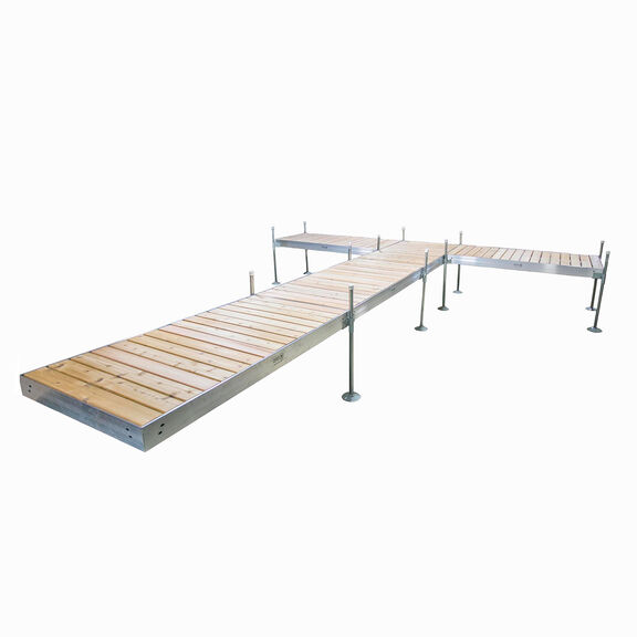 TOMMY DOCKS T-Shaped Aluminum Frame with Cedar Decking Complete Dock ...