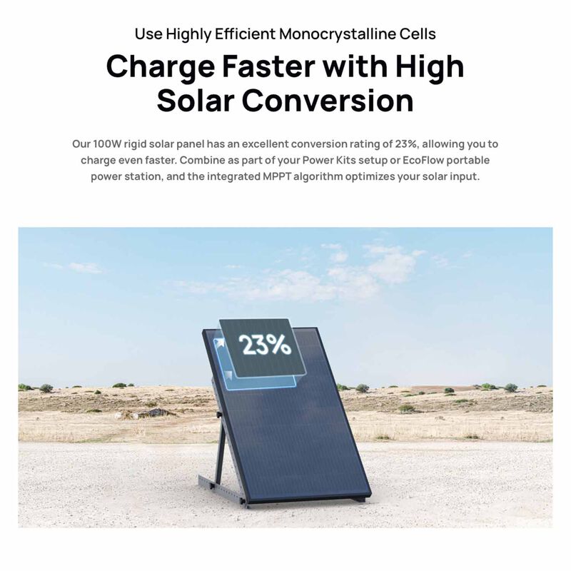 ECOFLOW 100W Rigid Solar Panel (IP68, two in one) | West Marine
