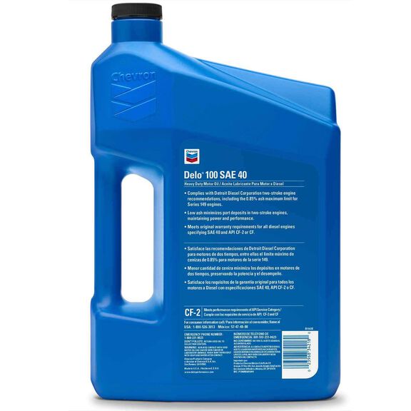 CHEVRON Chevron Delo 100 SAE 40 Heavy Duty Conventional Engine Oil, 1 ...