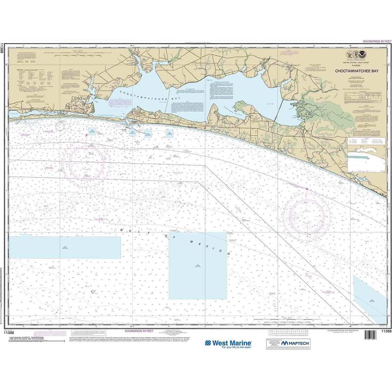 NOAA Maptech® NOAA Recreational Waterproof Chart-Choctawhatchee Bay ...