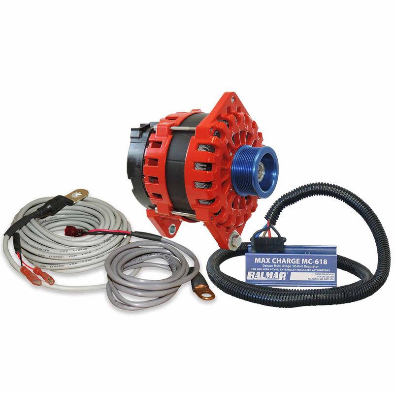 BALMAR XT-Series 250 Amp/12 Volt DF,J10 Alternator Kit with Max Charge ...