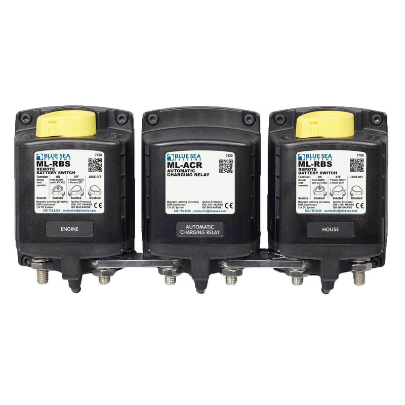 BLUE SEA SYSTEMS ML-ACR Automatic Charging Relay with Manual Control ...
