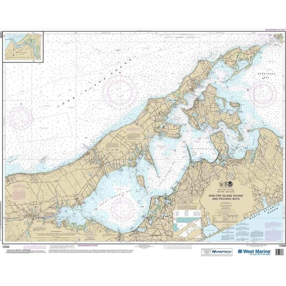 NOAA Maptech® NOAA Recreational Waterproof Chart-New York Long Island ...