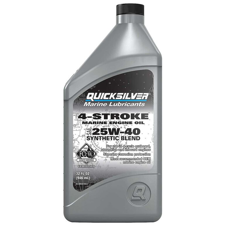 QUICKSILVER 25W-40 Synthetic Marine Engine Oil, 1 Quart | West Marine