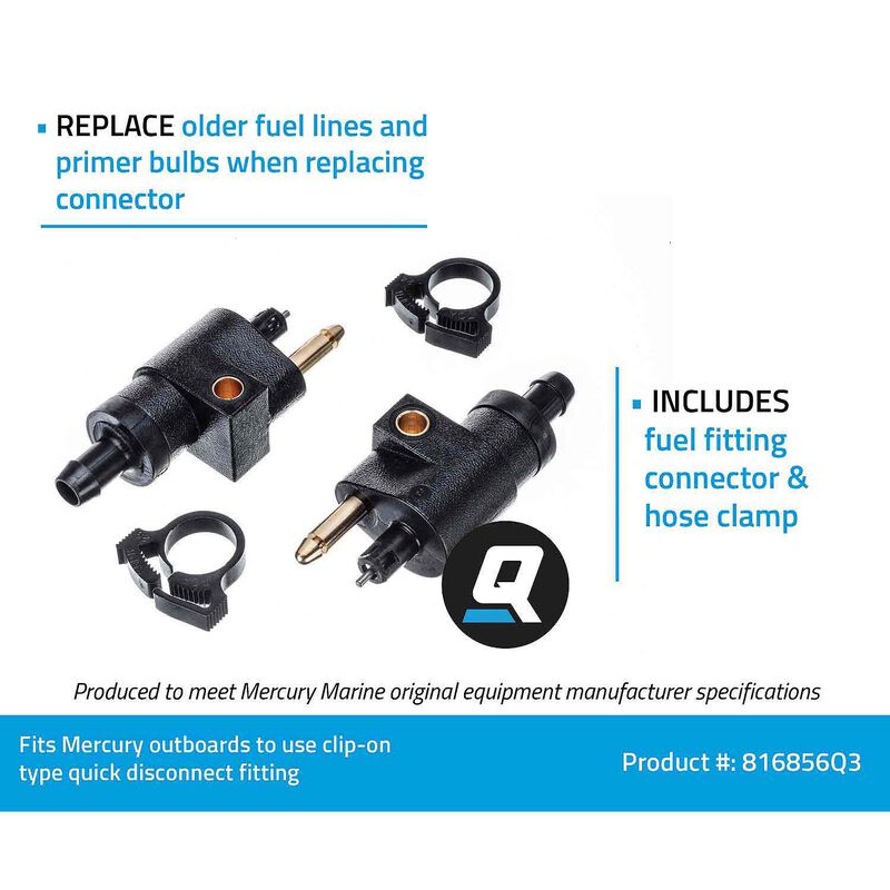 QUICKSILVER 816856Q3 Quick Disconnect Fuel Line Connector | West Marine