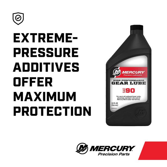Mercury SAE 90 High-Performance Gear Lube, Quart