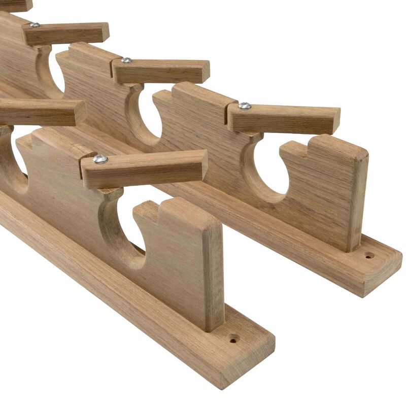 WHITECAP Teak Lock-In 4-Rod Storage Rack | West Marine