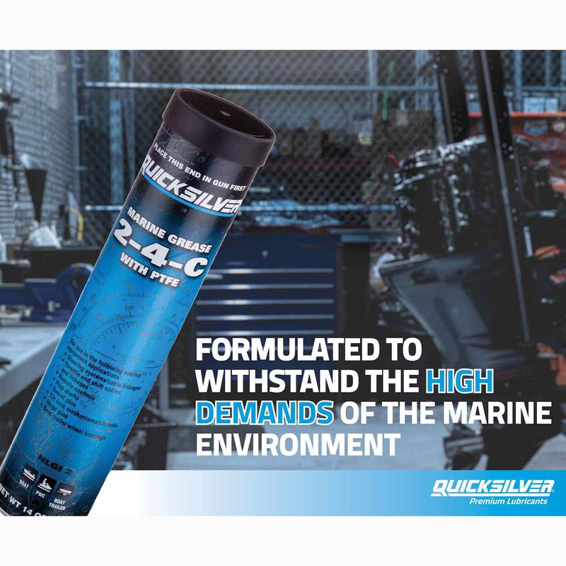 QUICKSILVER 802861Q1 2-4-C Marine Grease/Lubricant with PTFE - 3 Oz ...