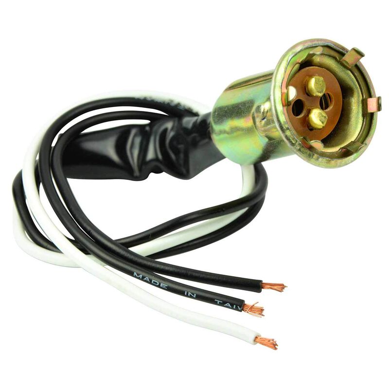 ANCOR Double Contact Bayonet Bulb Socket, 8" Wire Leads | West Marine