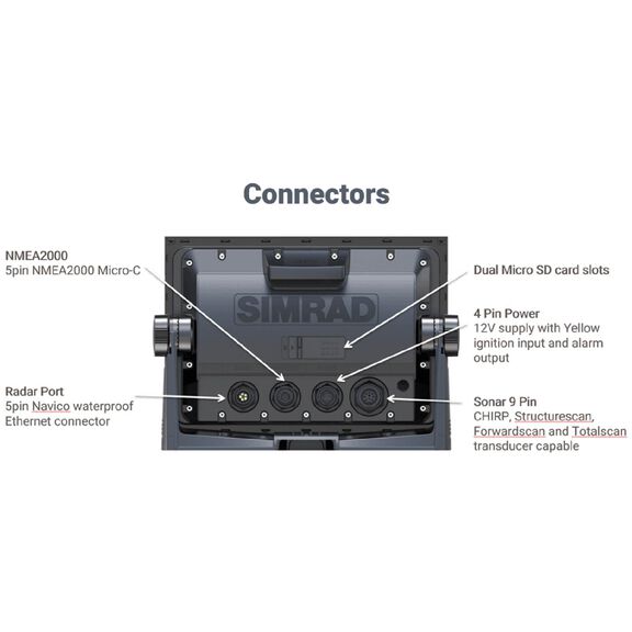 Simrad GO9 XSE 9" Display, Echosounder, GPS, Wi-Fi, C-MAP