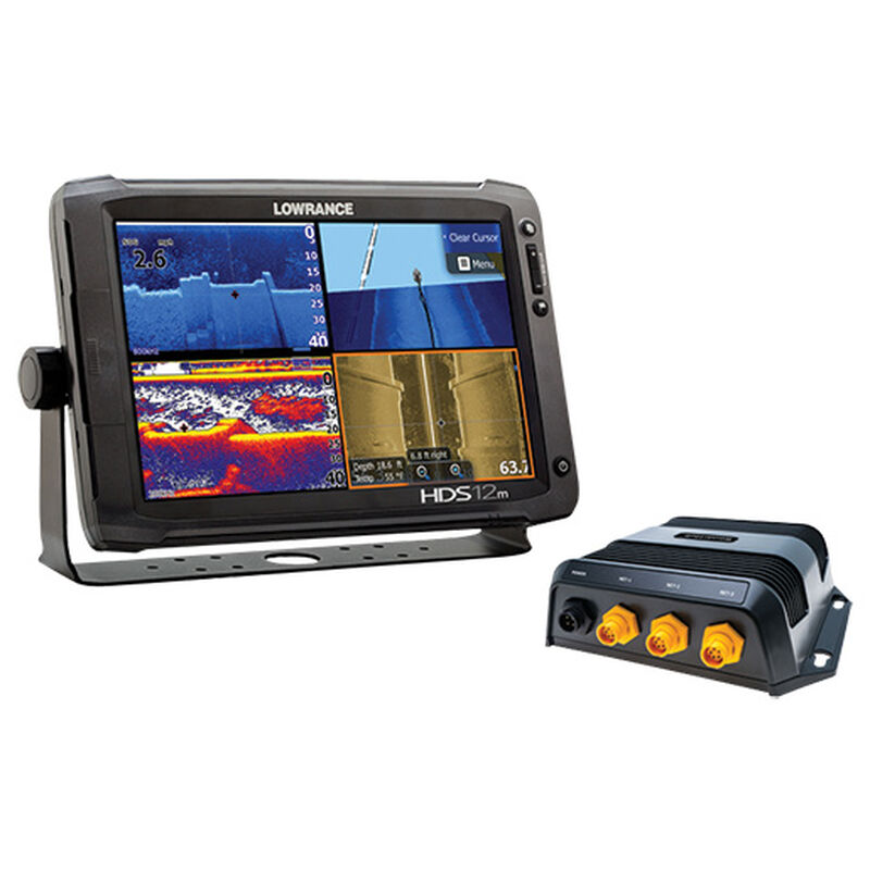 LOWRANCE HDS-12m Chartplotter, SonarHub Module & Insight PRO Map Value Pack | West Marine