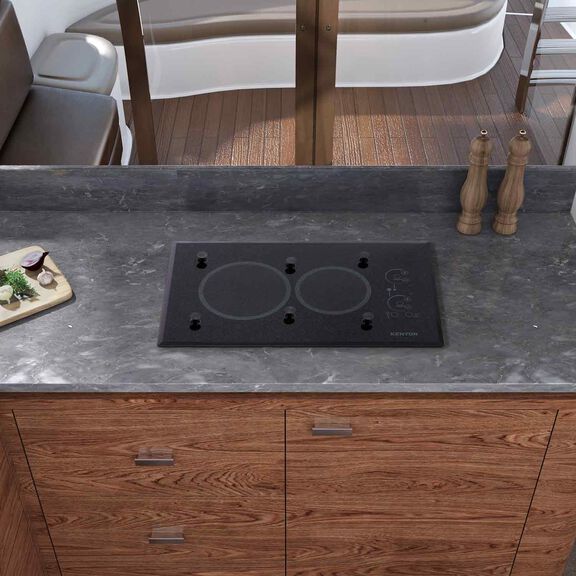 KENYON Lite-Touch Q® 2 Burner Marine, Large Cooktop with PUPS™, Landscape, 120V