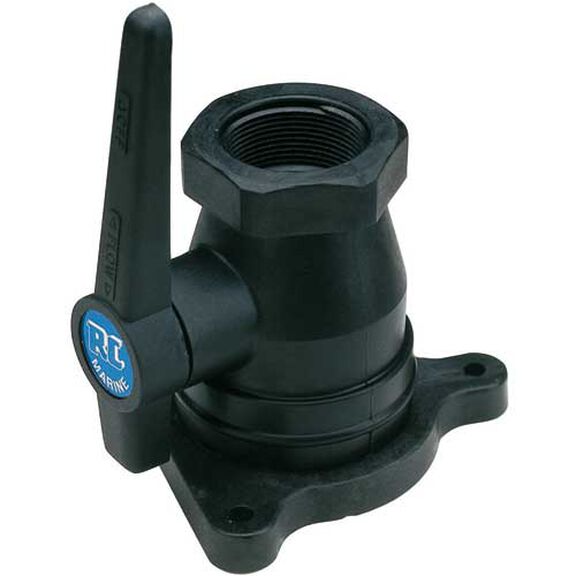 FORESPAR Marelon Flanged Seacock, 3/4" Pipe Size