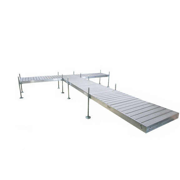 TOMMY DOCKS T-Shaped Aluminum Frame with PVC Gray Decking Complete Dock ...