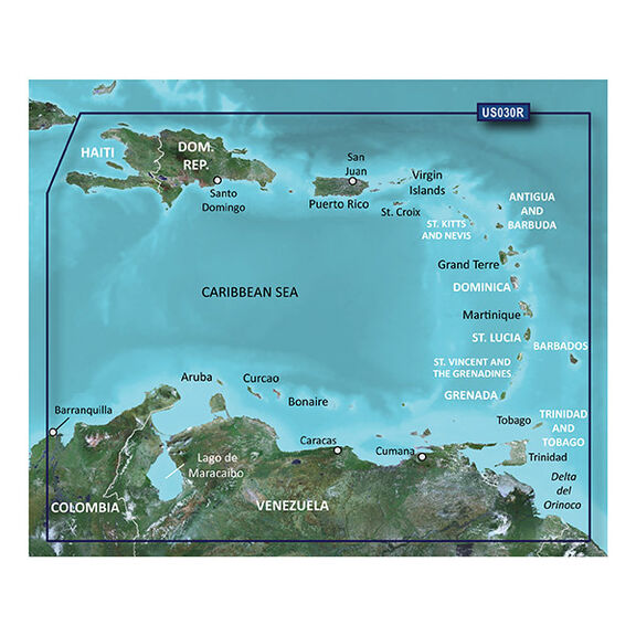 Garmin BlueChart g3 HD Southeast Caribbean – microSD/SD