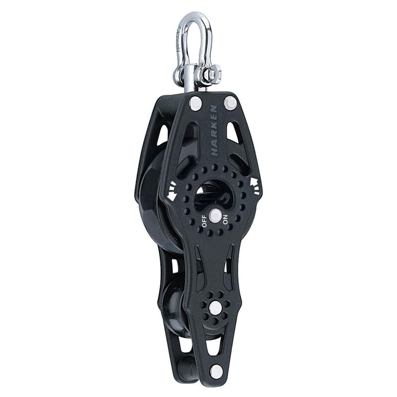 HARKEN 75mm Carbo Fiddle Ratchet Block with Becket | West Marine