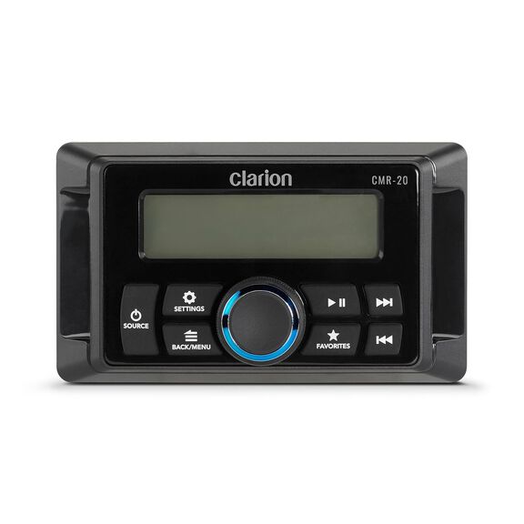 Clarion CMR‑20 Wired Marine Remote w/ 2.4″ LCD – IP67