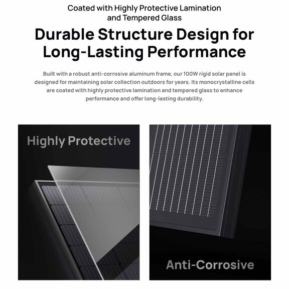 ECOFLOW 100W Rigid Solar Panel (IP68, two in one)