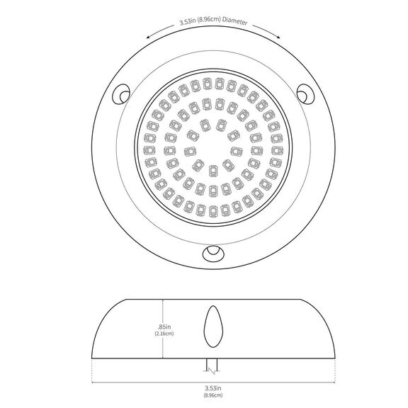 SEAVOLT 3 1/2" Underwater LED Light with Plastic Housing, RGB